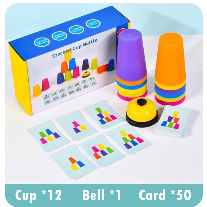 Stacking Cups Game Educational Colour and Shape Matching Game Party ...