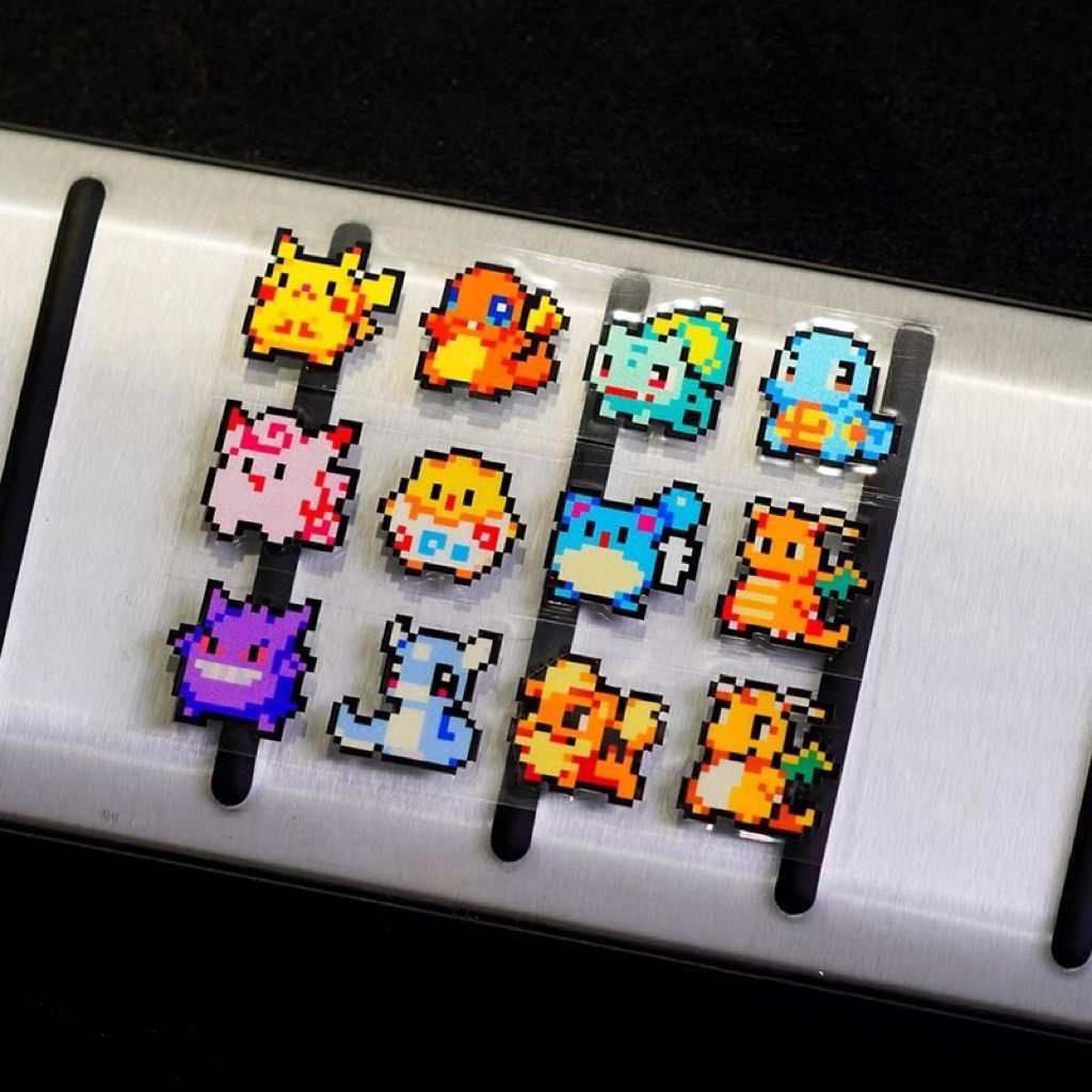 Sp Car Sticker Pixel Cartoon Cute Pikachu Sticker Unique Pokemon Gengar ...