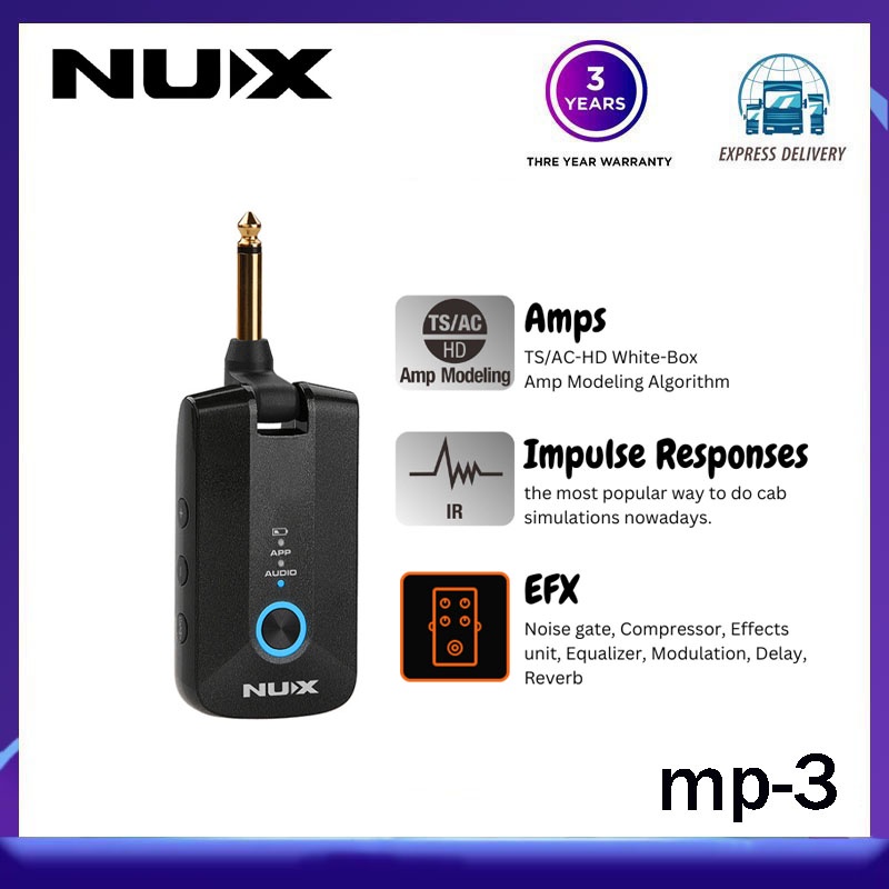 (In stock) NUX guitar amplifier NUX mighty plug pro mp-3 headphone amp for guitar bass NUX mp-3 ...