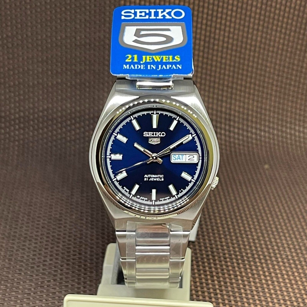 Seiko 5 SNKC51J1 Blue Analog Silver Stainless Steel Automatic Classic ...