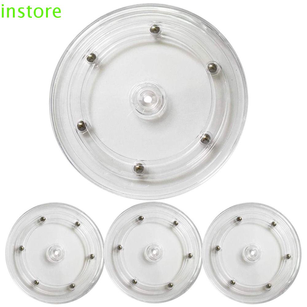 INSTORE Rotating Display Stand, Round Transparent Acrylic Turntable ...