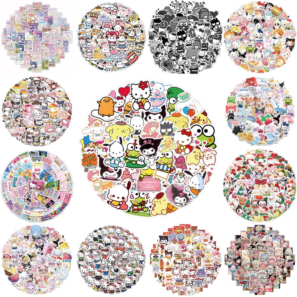 120/60/50PCS Sanrio Mixed Collection Graffiti stickers for Helmet ...