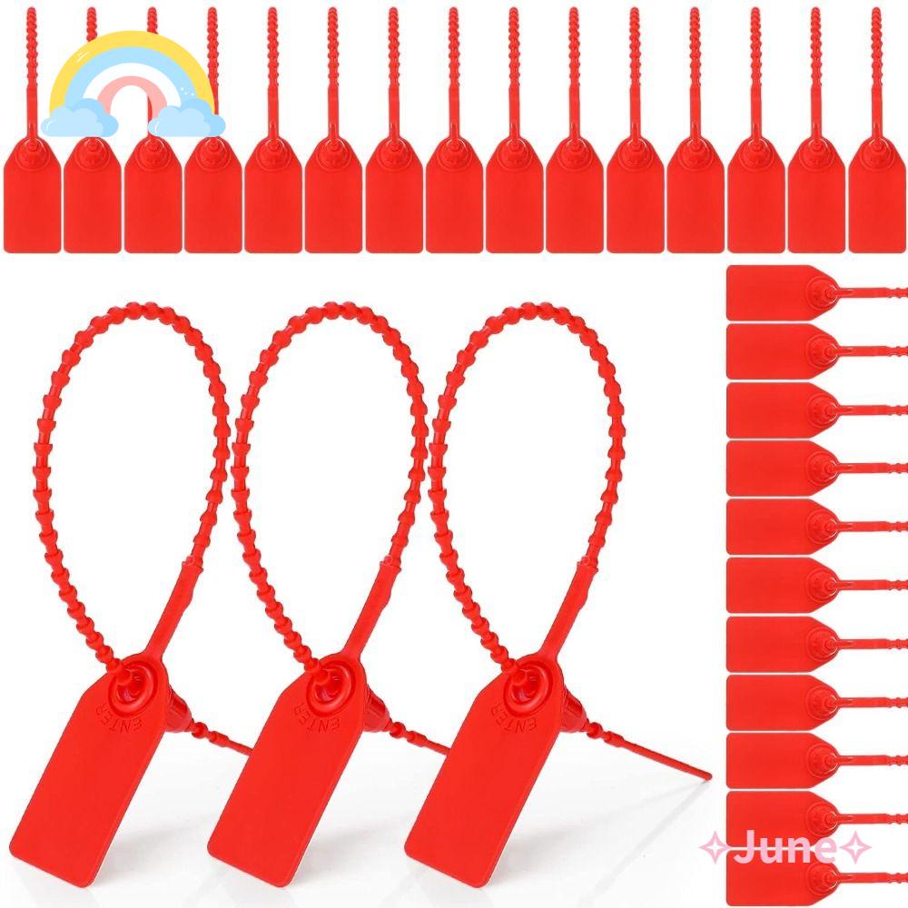 JUNE 100pcs Tamper Seals, Plastic 250mm Numbered Zip Ties, Disposable ...