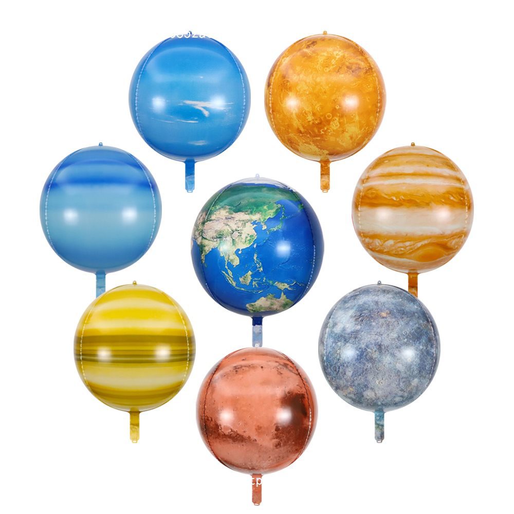 22inch Starry Party Theme Foil Balloons Moon Earth Sun 4D Helium Foil ...