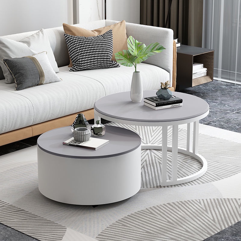 {SG Sales} Coffee Table Light Luxury Nordic Simple Creative round ...