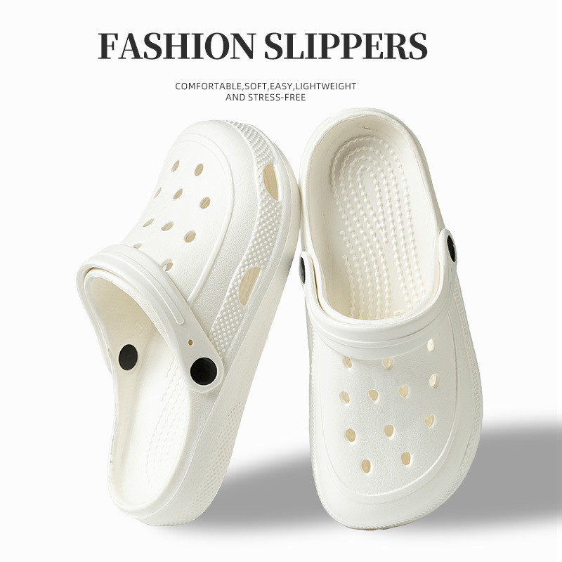 slippers Croc Shoes for Women Outdoor Couple Closed-Toe Slippers Women ...