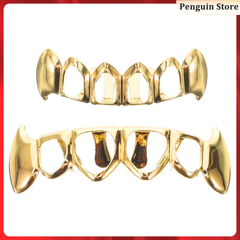 Fake Teeth Temporary Dentures Snap Veneers Gold Braces for Decorative ...