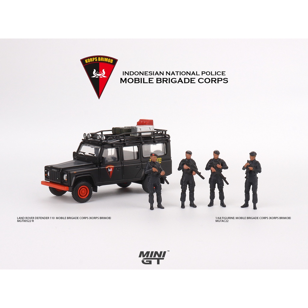 MINI GT Land Rover Defender 110 Mobile Brigade Corps (KORPS BRIMOB ...