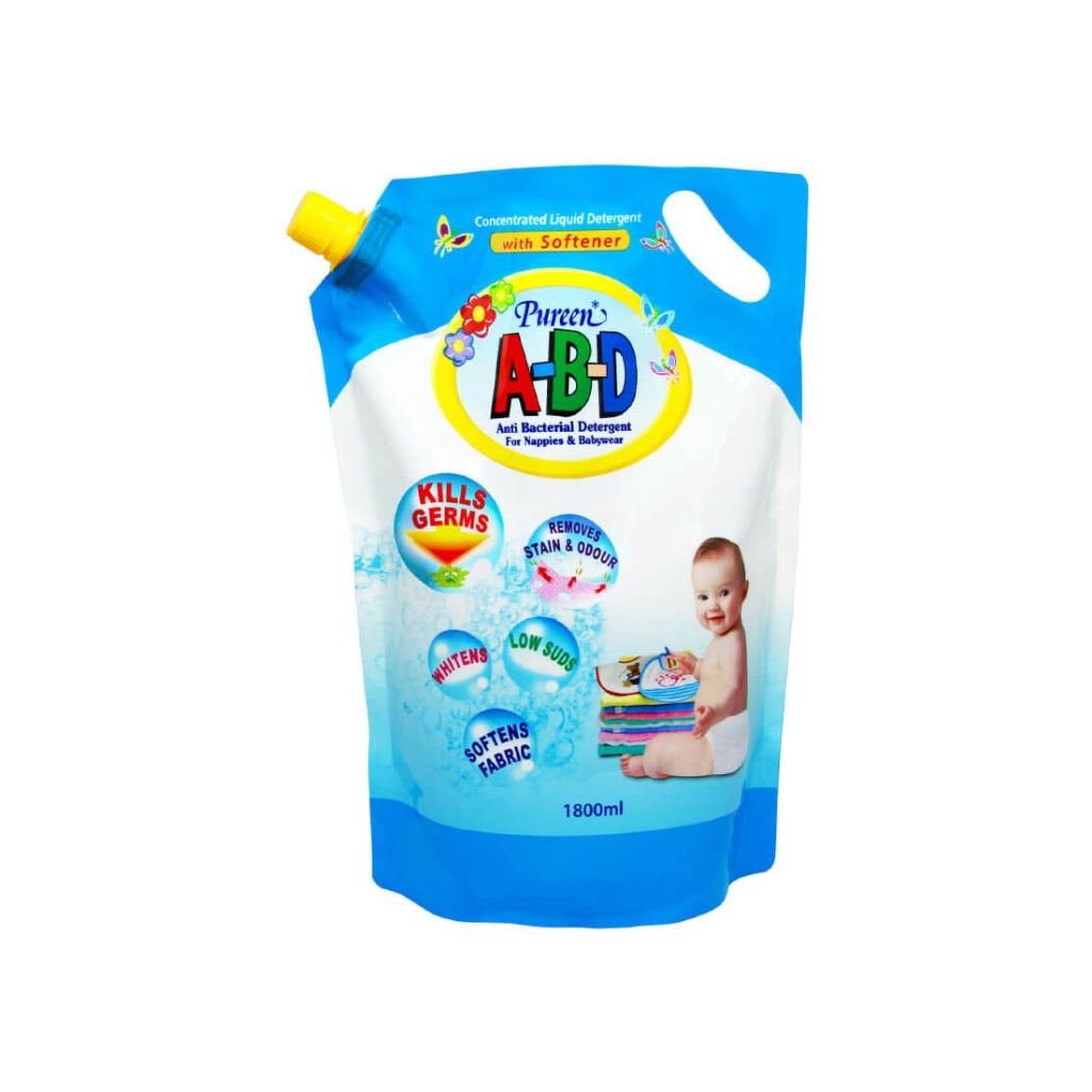 Pureen ABD Liquid Baby Laundry Twin Pack and Refill (1800/4800ml/2000ml ...