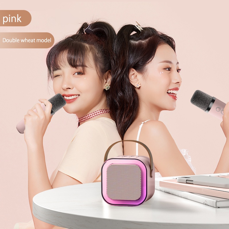 Wireless Karaoke Speaker With Karaoke Bluetooth Microphone K12 Home KTV Karaoke Machine RGB ...