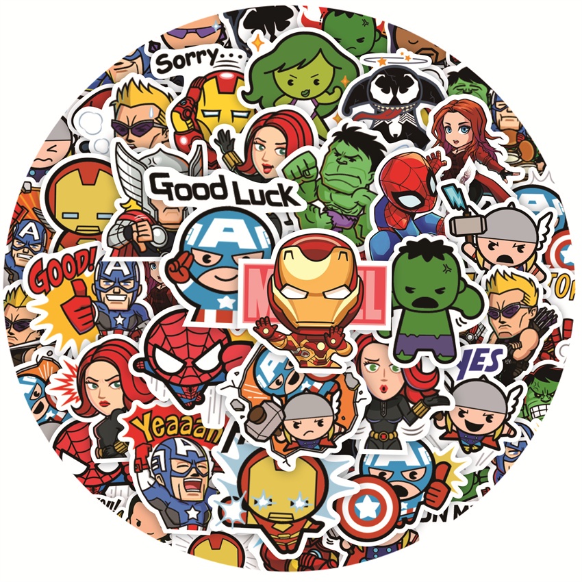 85Pcs/Set Q Funny Superhero Emoji Stickers Fashion DIY Decals Doodle ...