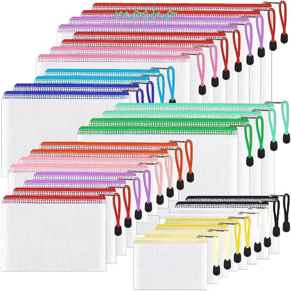 MOCHO File Folders Pouch, Large Capacity Document Organiser Mesh Zipper ...