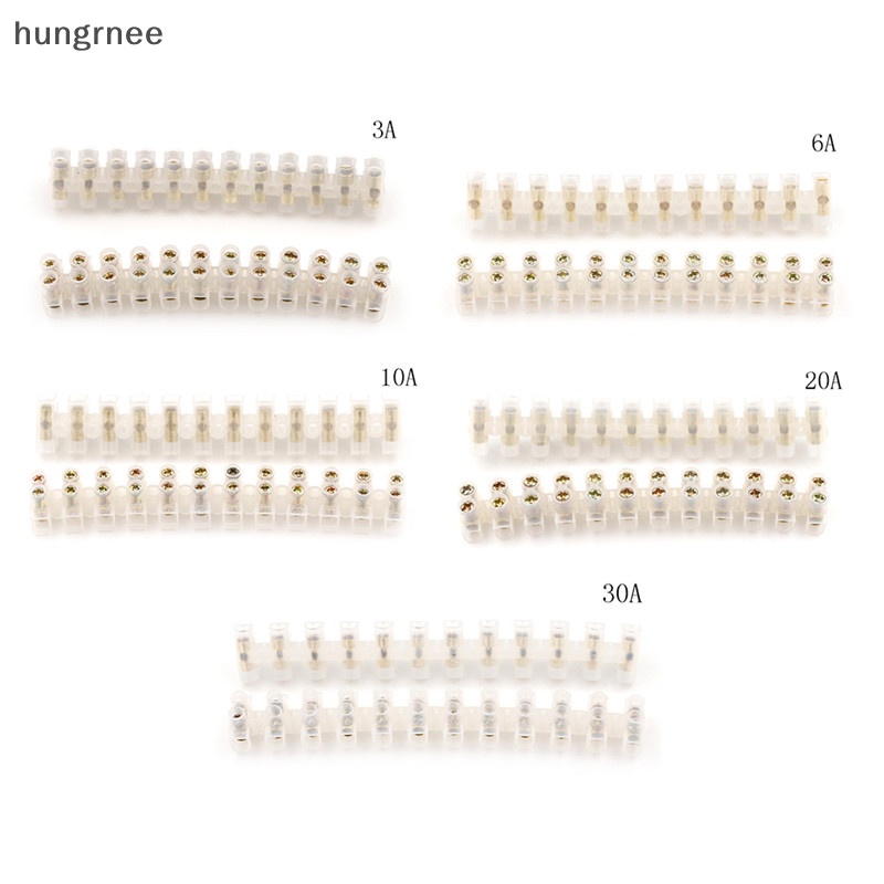 hungrnee 2pcs Screw Terminal Barrier Connector Electrical Wire ...