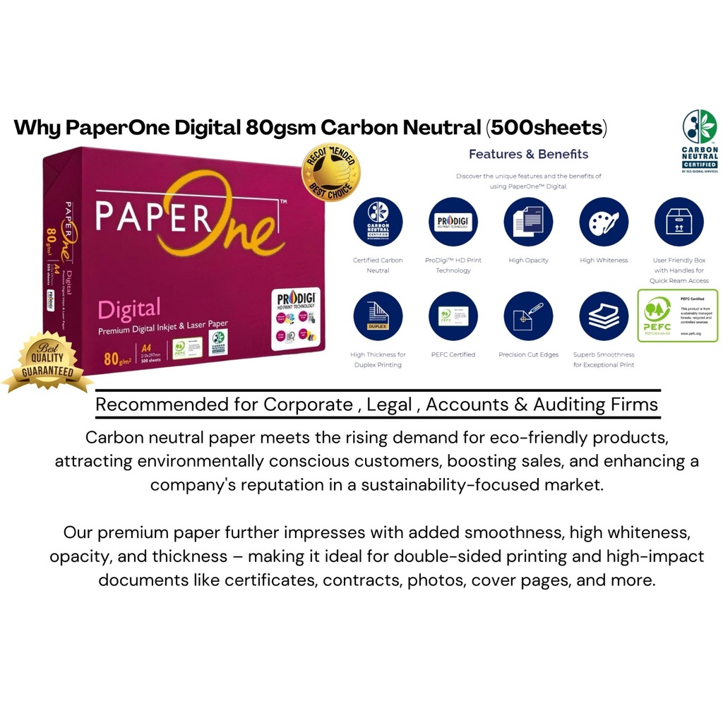 PaperOne / Paper One 80gsm A4 Paper - 500sheets (All Purpose - Blue ...