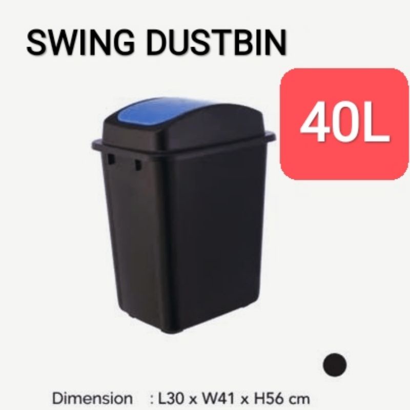 CENTURY 40LITER Flip Dustbin/Trash Bin/swing dustbin/tong sampah ...
