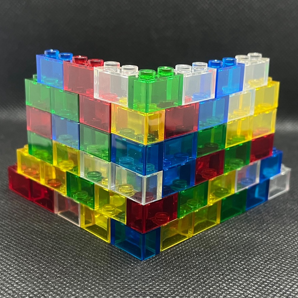 40pcs/Lot Transparent Clear Brick 1x2 Building Block MOC Bricks Parts ...