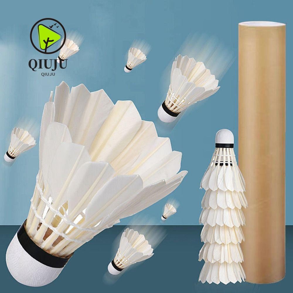QIUJU 3/6/12Pcs Badminton Shuttlecock, Professional White Badminton ...