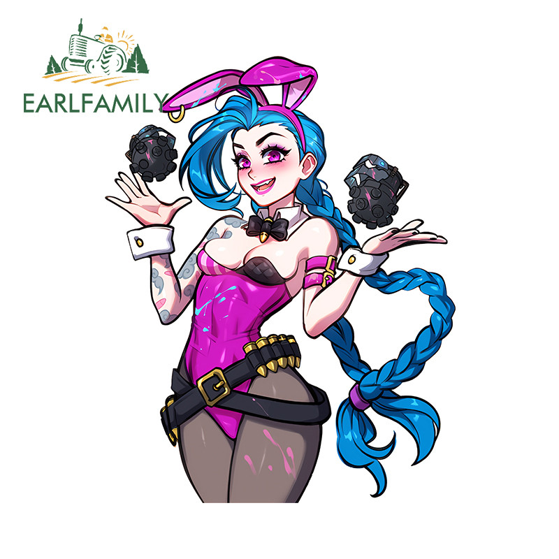 EARLFAMILY League of Legends Jinx Car Stickers Motorcycle Skateboard ...
