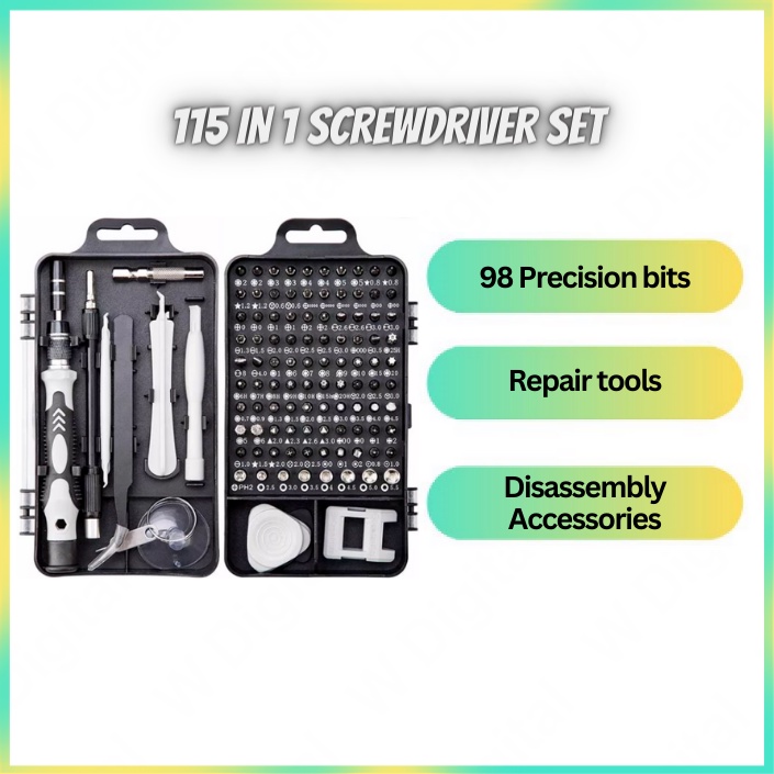 115 - piece Precision Screwdriver Set, Manual Tool Set for Precision ...
