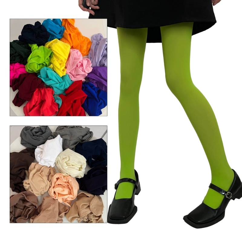 Stat Women s Solid Colored Full Footed Tights Pantyhose Vibrant Color ...