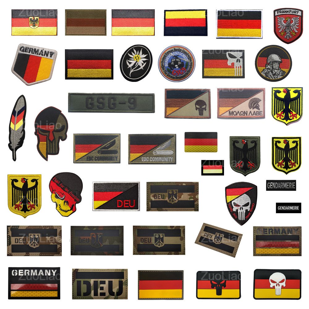 Ready Stock Military Fan Armband germany polizei patches German Eagle Shield Morale Badge gsg9 ...