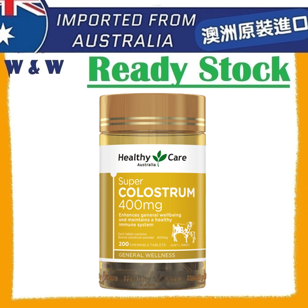 [EXP 07/2026] Healthy Care Super Colostrum 400mg ( 200 Tablets ) ( Made ...