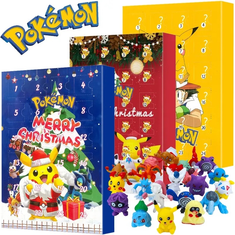Pokemon 24 Pcs Set Figure 2024 Christmas Advent Calendar Mystery Box ...