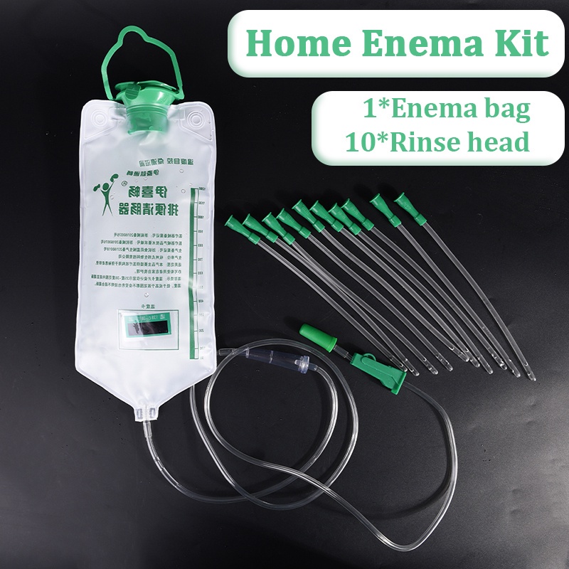 Home Enema Colon Irrigation Kit Bag Enema Kit Reusable Cleansing 1200ML ...