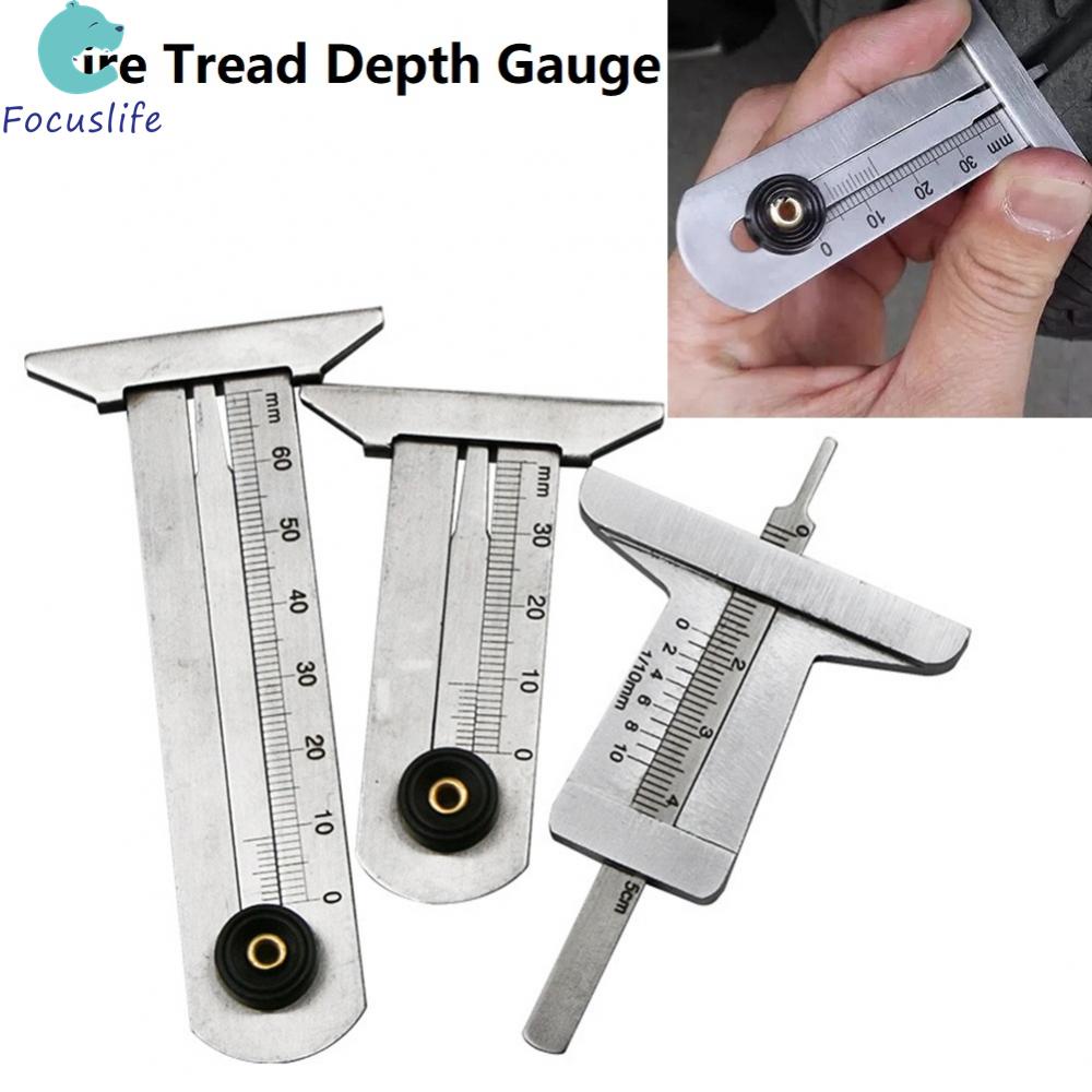 【Focuslife Clearance Sale】Stainless Steel Tire Depth Gauge Meter Ruler ...