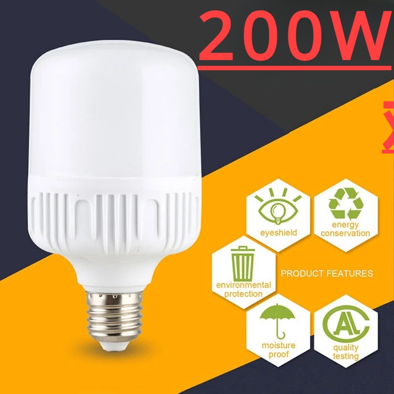 200W High power LED lamp E27 B22 LED bulb AC220V 230V 240V Smart IC ...