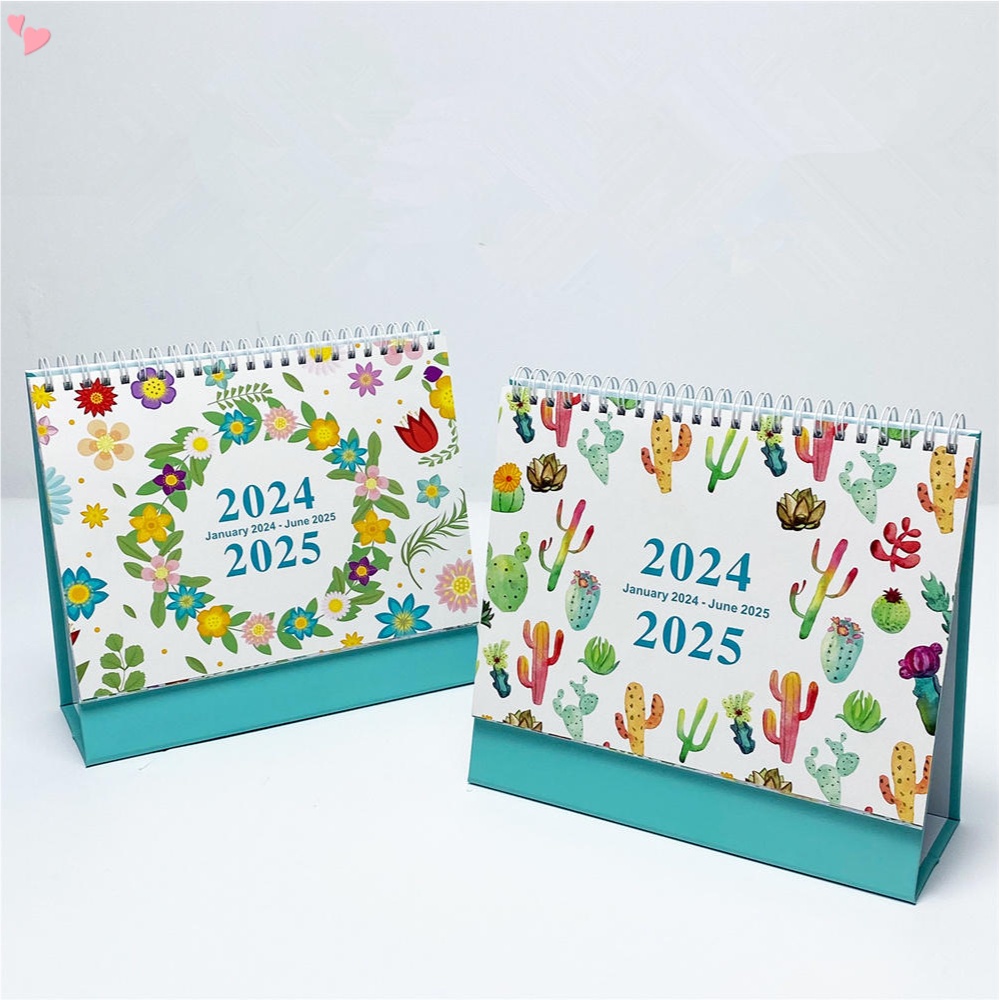 Desk Calendar 2024-2025, Standing Flip Calendar 2024, Thick Paper ...