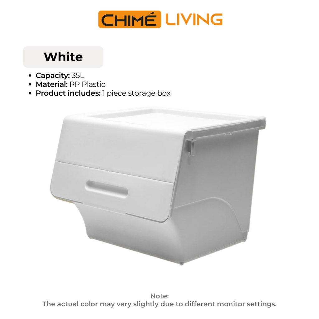 Colorful Front Opening Stackable Box Large Home Storage Organizers ...