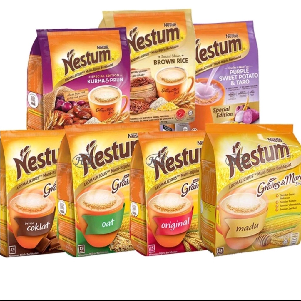 Nestle Nestum 3in1 Original/BrownRice/Oat/Honey/Chocolate/Sweet Potato ...
