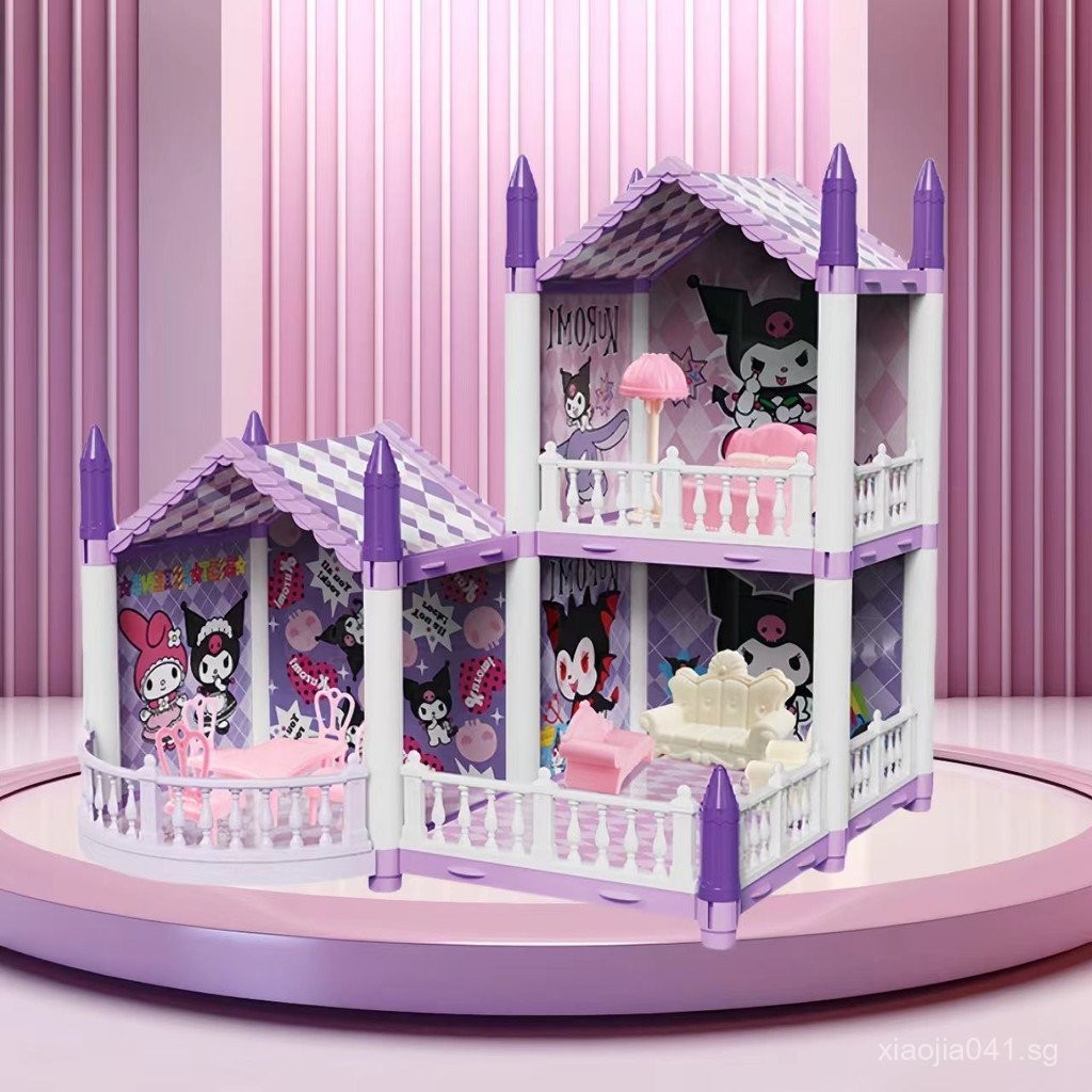 Playhouse Villa House Children's Toy Kuromi Frozen Little Girl Barbie ...