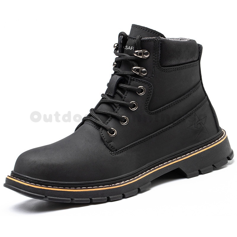 Safety Work Shoes New Super Fiber Leather Martin Work Shoes Lightweight ...