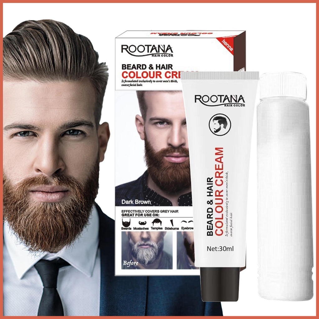 Mens Beard Dye Beard Coloring Shampoo for Men 60ML Mustache Dye Kit ...