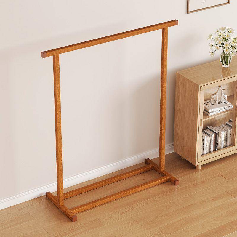 Solid wood hanging clothes rack, floor standing bedroom clothes rack ...