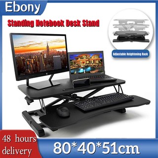 Ergonomic Standing Desk Converter | Two-tier Adjustable Table Riser ...