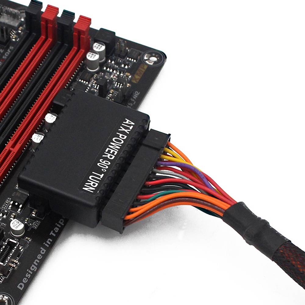 ATX 24 Pin To 90 Degree Power Supply Modular 24Pin Power Supply Cable ...