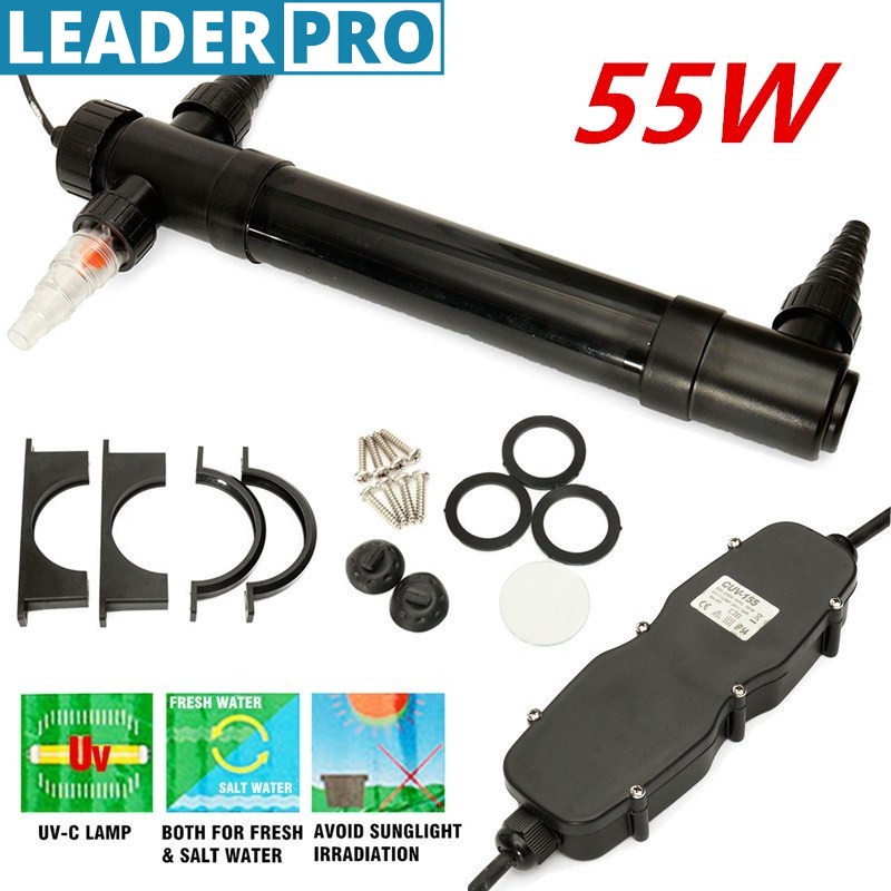 55W 220V Bacteria Virus UV Sterilizer Lamp Light Water Cleaner For ...