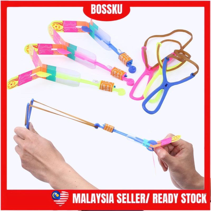 Bossku Flying Arrow Rocket Flying Rotating Rocket Helicopter Flash Led ...