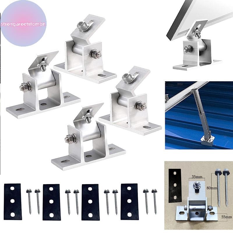Strongaroetrtombn 4PCS Solar Panel Rotatable Elevation With Angle Roof ...