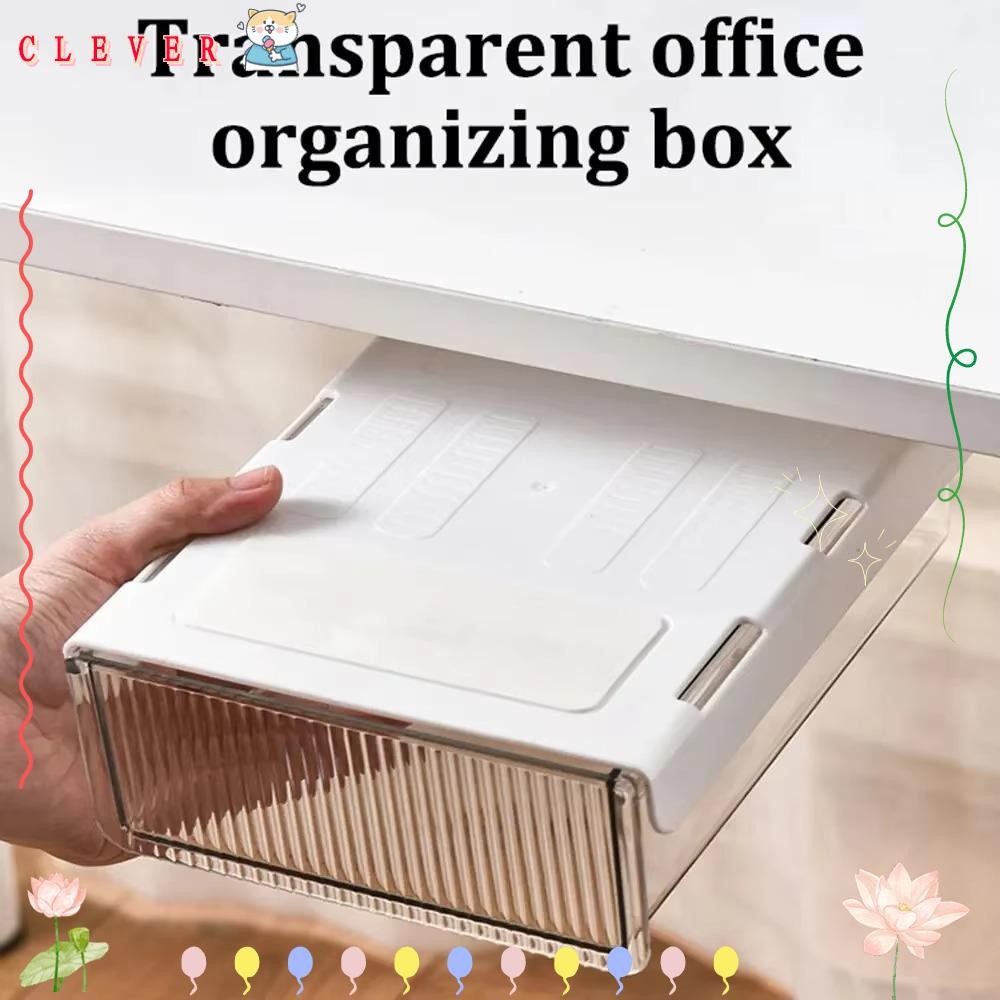 CLEVER Under Desk Drawer, Slide Out Drawer Desktop Attachable ...