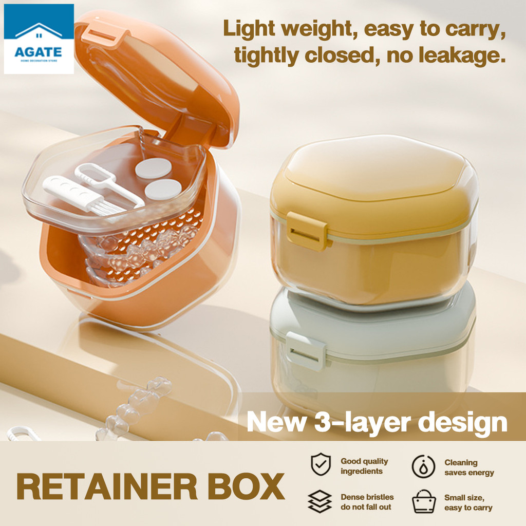 Retainer Box teeth storage denture container bekas simpan gigi retainer ...