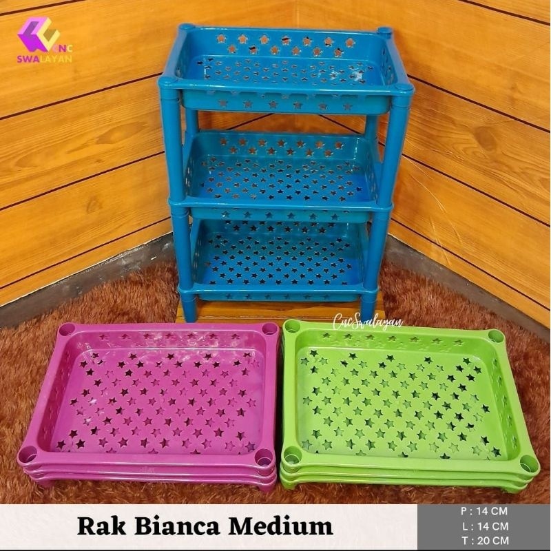 Bianca 3-tier Medium Plastic Rack/Plastic Rack/Multipurpose Rack ...