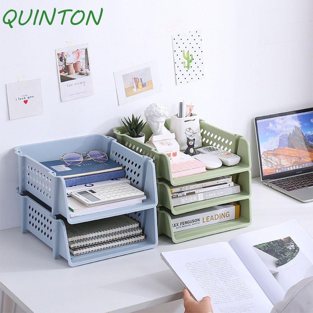 QUINTON Stackable File Rack, File Organizer Desktop Organizer A4 File ...