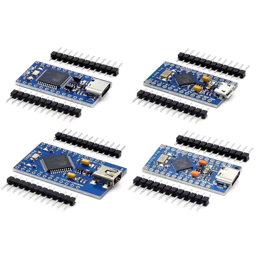 Mini/Type-C/Micro USB Pro Micro ATMEGA32U4 5V/16MHZ module With the ...