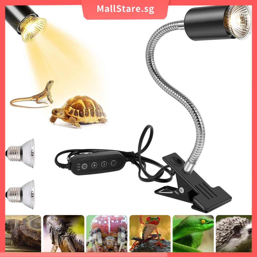 Reptile Heat Lamp Multifunctional UVB Reptile Light with Cycle Timer ...