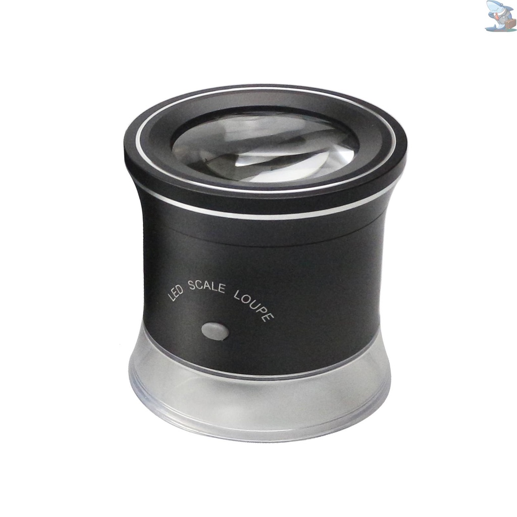 30X LED Scale Loupe Illuminated Magnifier with 6 White 3 UV Lights ...