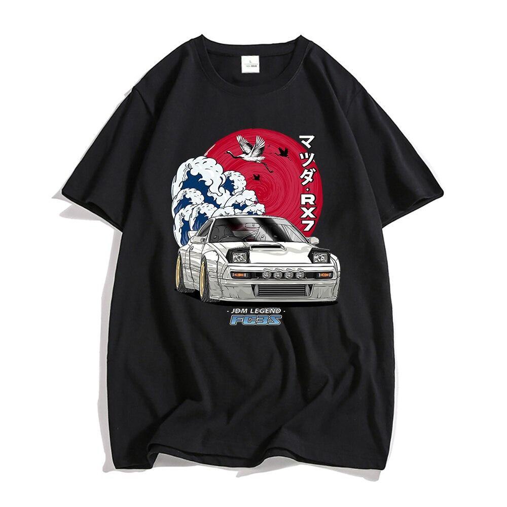 Initial D Anime Graphic T Shirt Men Streetwear JDM Mazda RX-7 Turbo ...